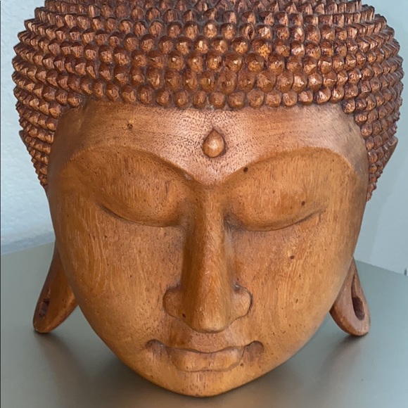 Wall Decor | Large Wooden Buda Head | Poshmark